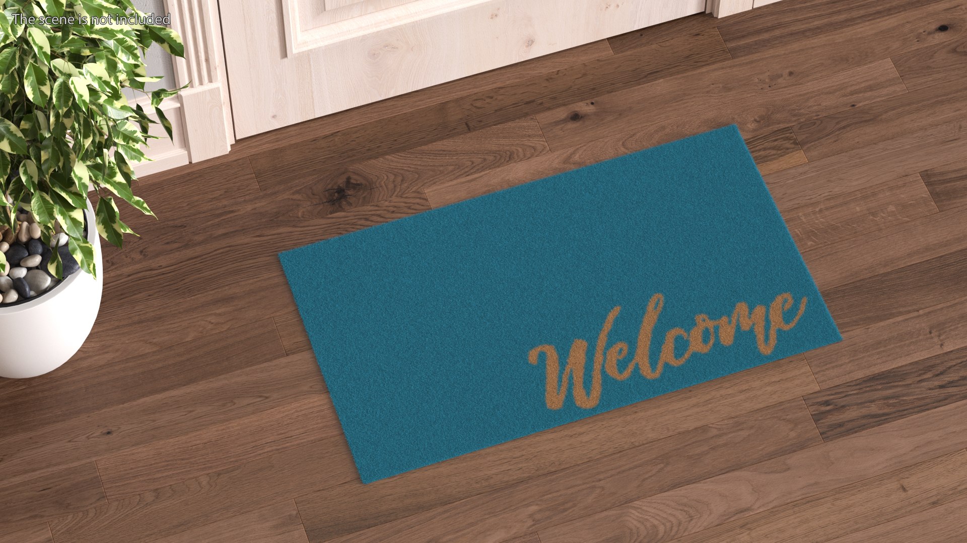 3D model Dirt-Repellent Light Blue Door Mats Fur - TurboSquid 2136126