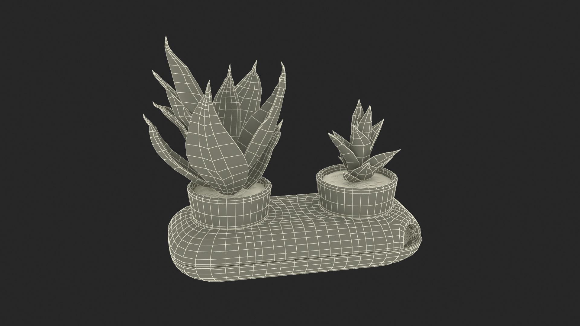 Sagaform Double Herb Pot Beige 3D Model - TurboSquid 2250060