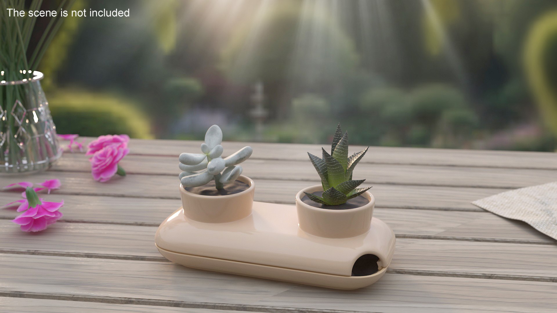 Sagaform Double Herb Pot Beige 3D Model - TurboSquid 2250060
