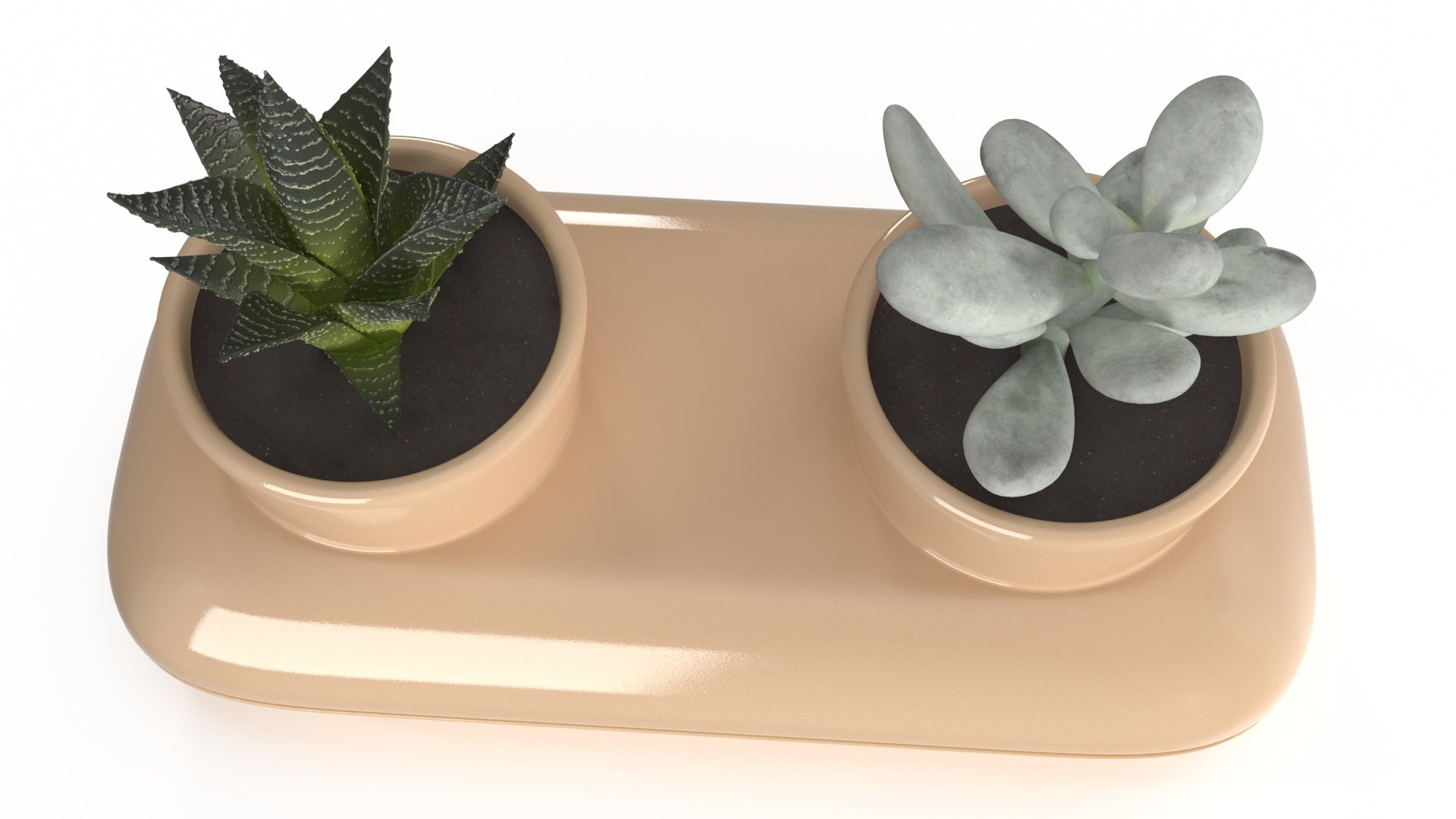 Sagaform Double Herb Pot Beige 3D Model - TurboSquid 2250060