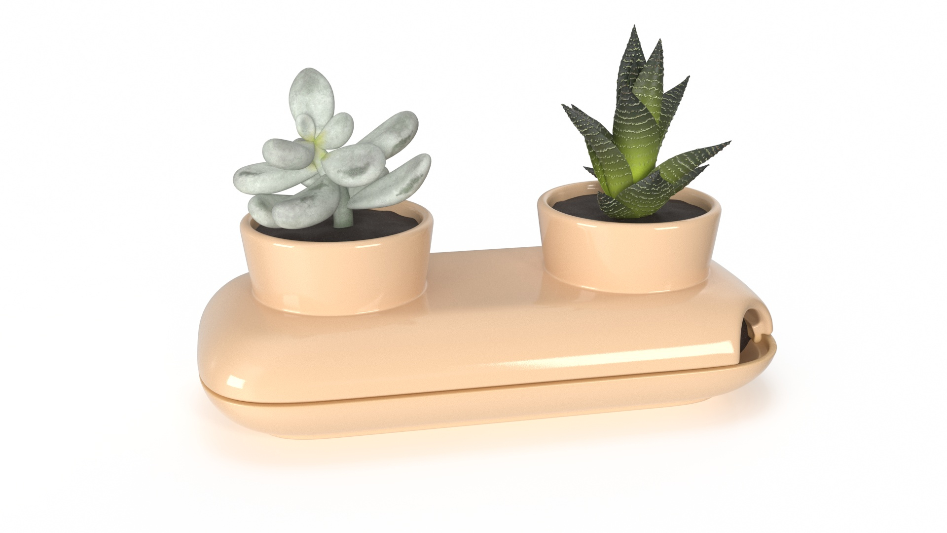 Sagaform Double Herb Pot Beige 3D Model - TurboSquid 2250060