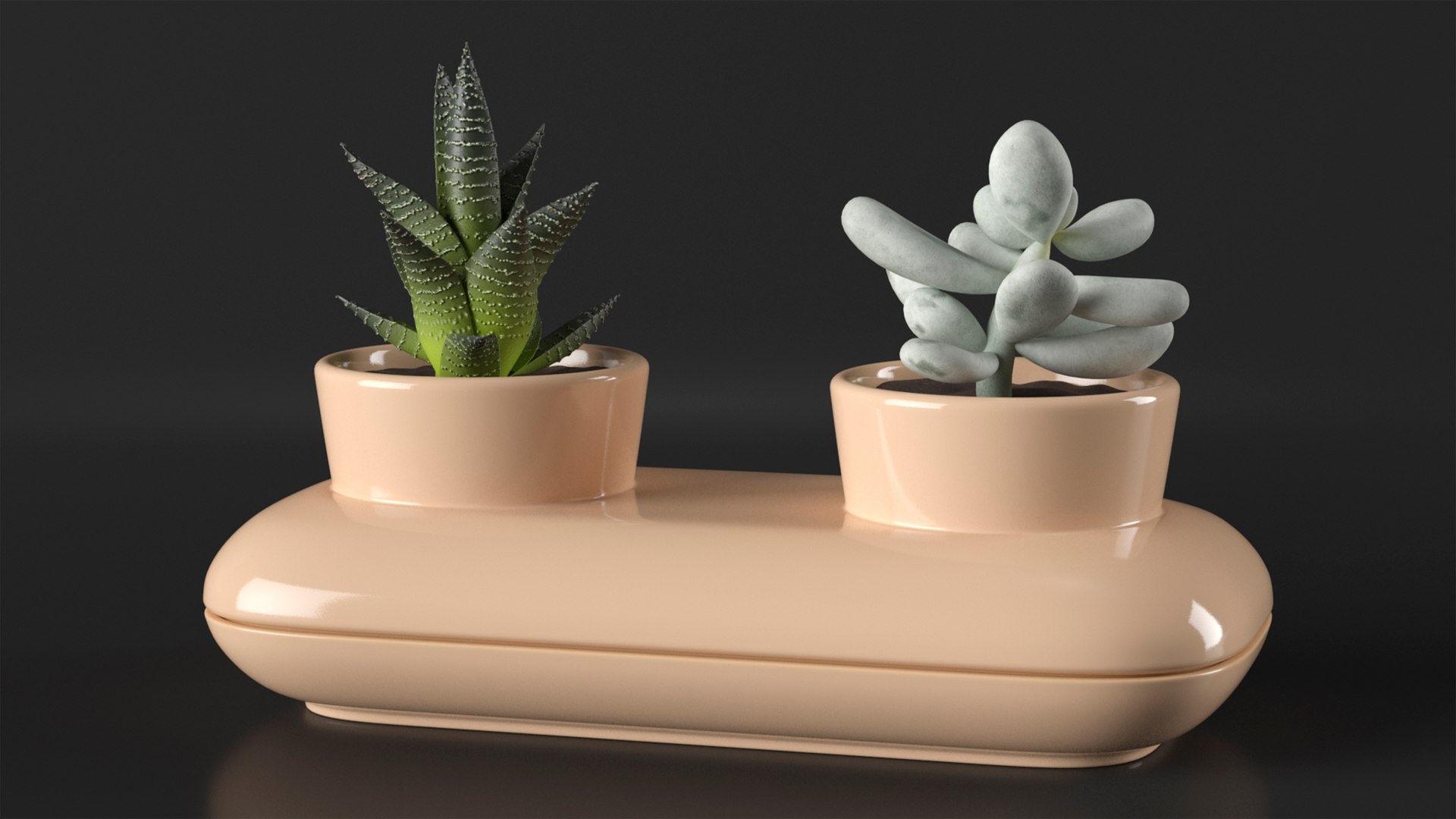 Sagaform Double Herb Pot Beige 3D Model - TurboSquid 2250060