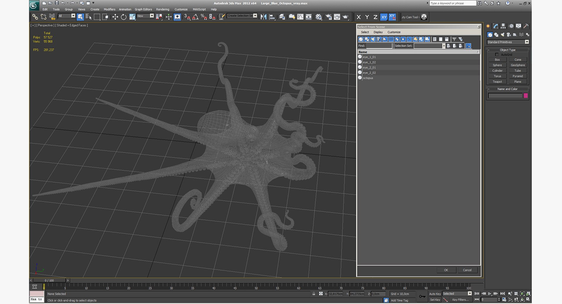 3D Large Blue Octopus - TurboSquid 1151646