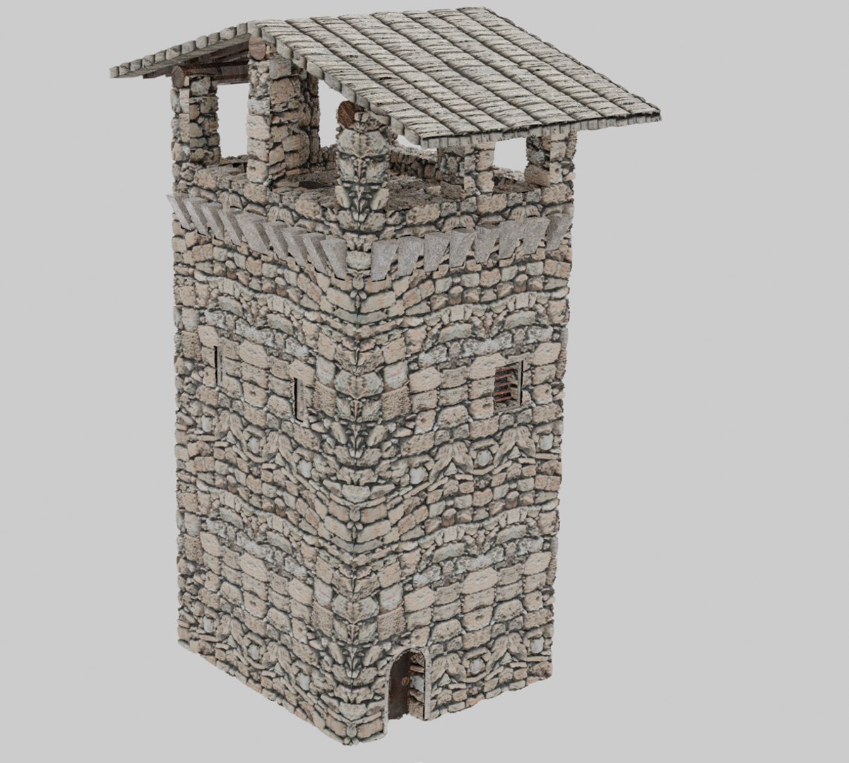 3D Medieval Tower Model - TurboSquid 1447117