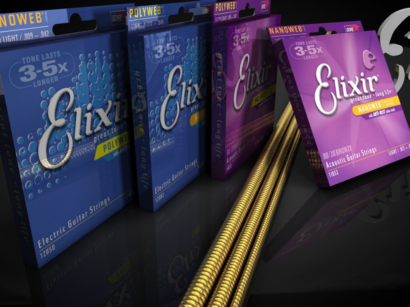 Elixer Guitar Strings 3d 3ds