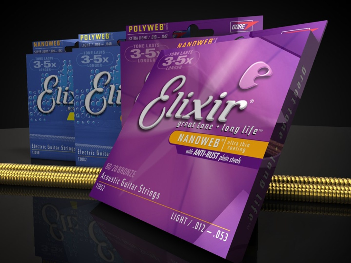 Elixer Guitar Strings 3d 3ds
