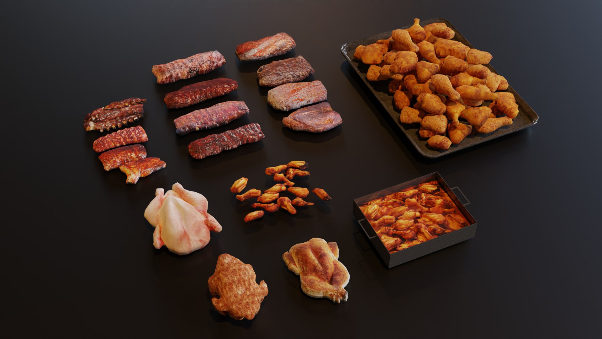 3D 100-packs Of 3D Food Models Model - TurboSquid 2031310