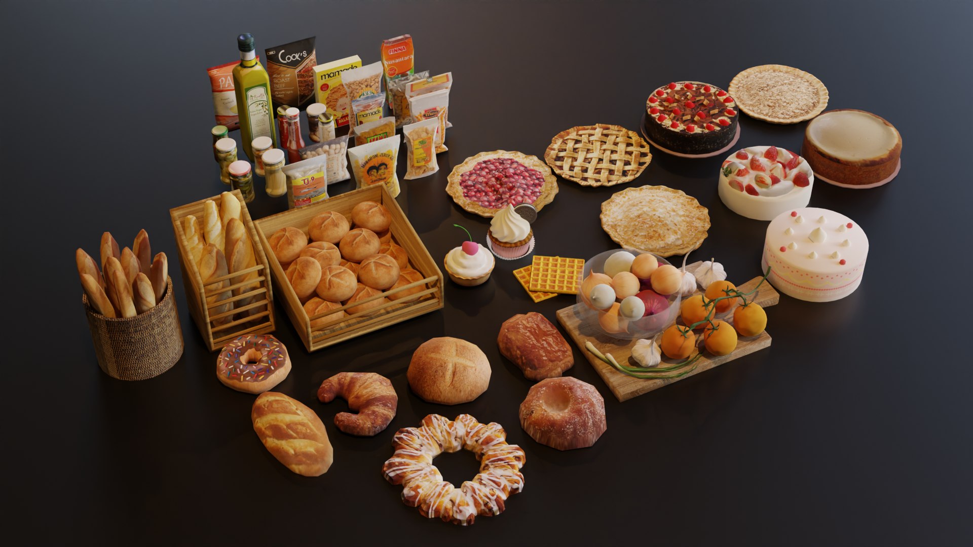 3D 100-packs Of 3D Food Models Model - TurboSquid 2031310