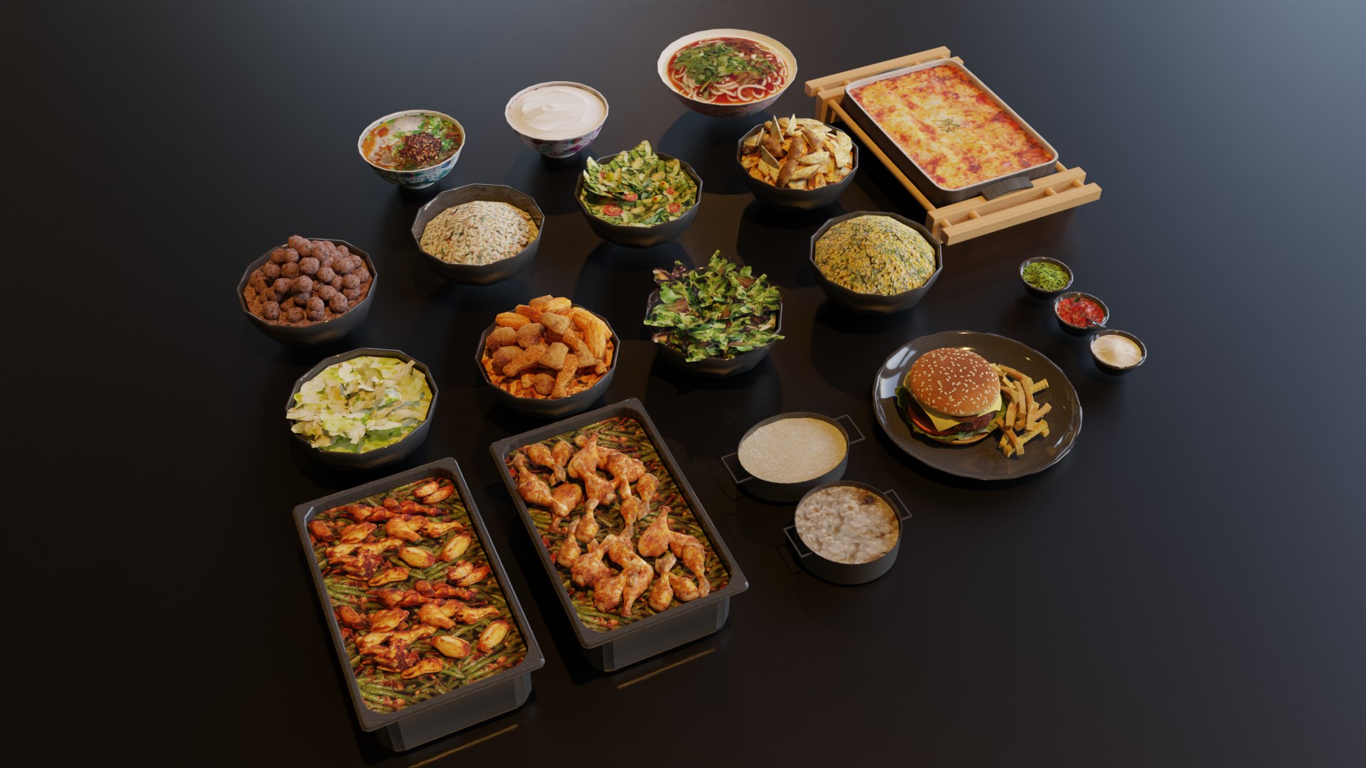 3D 100-packs Of 3D Food Models Model - TurboSquid 2031310