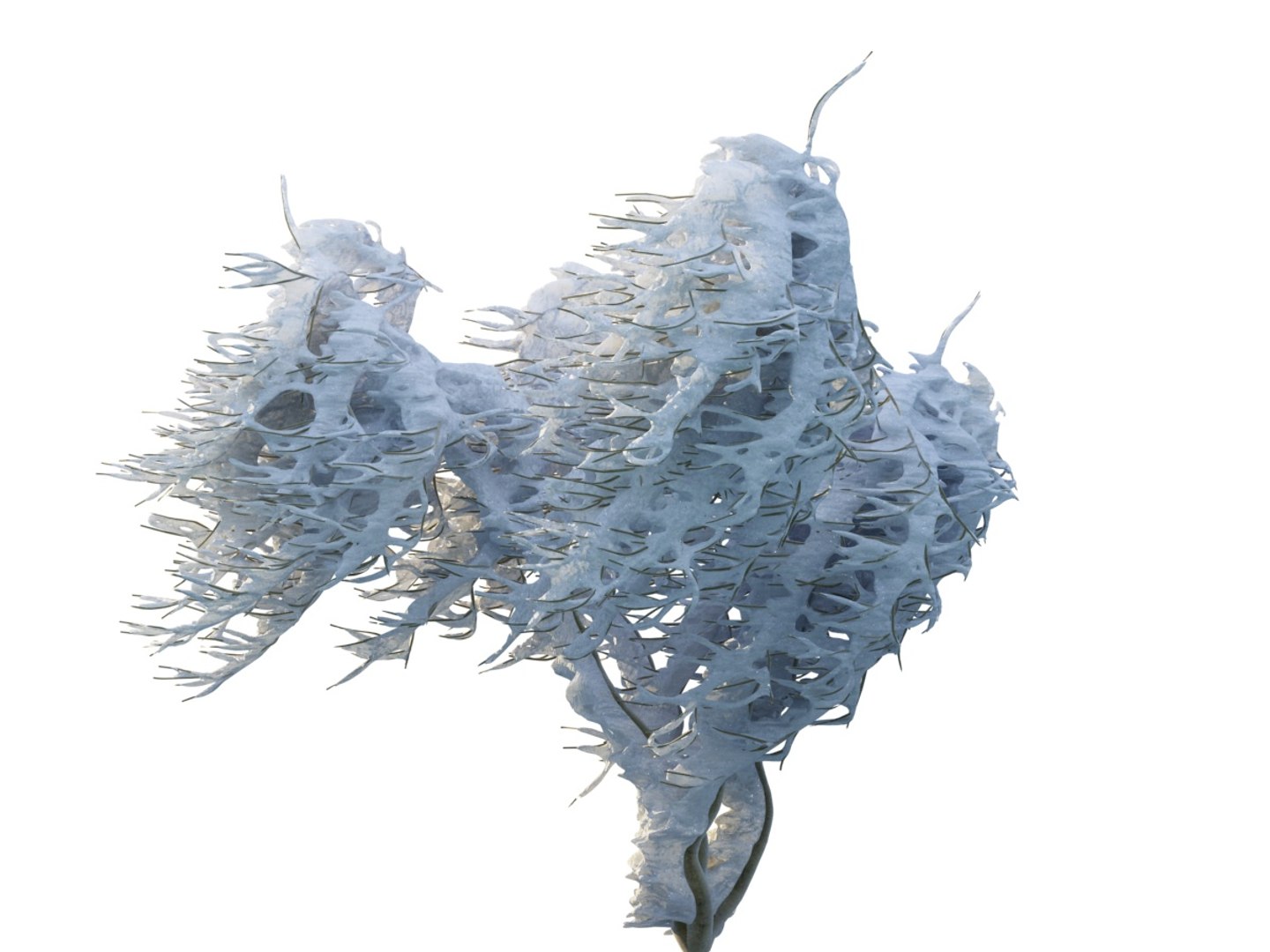 frozen tree hd 3d model