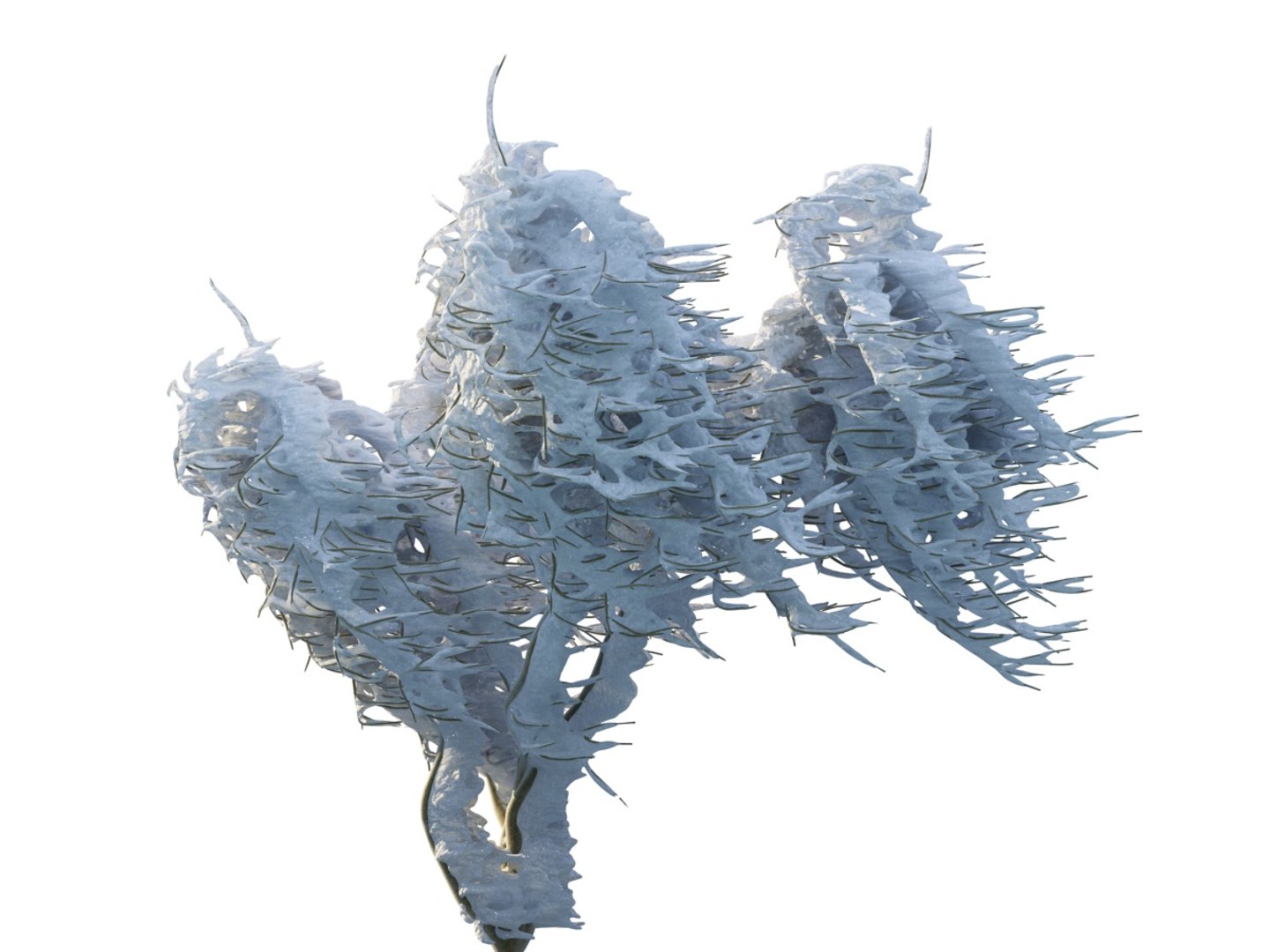 frozen tree hd 3d model