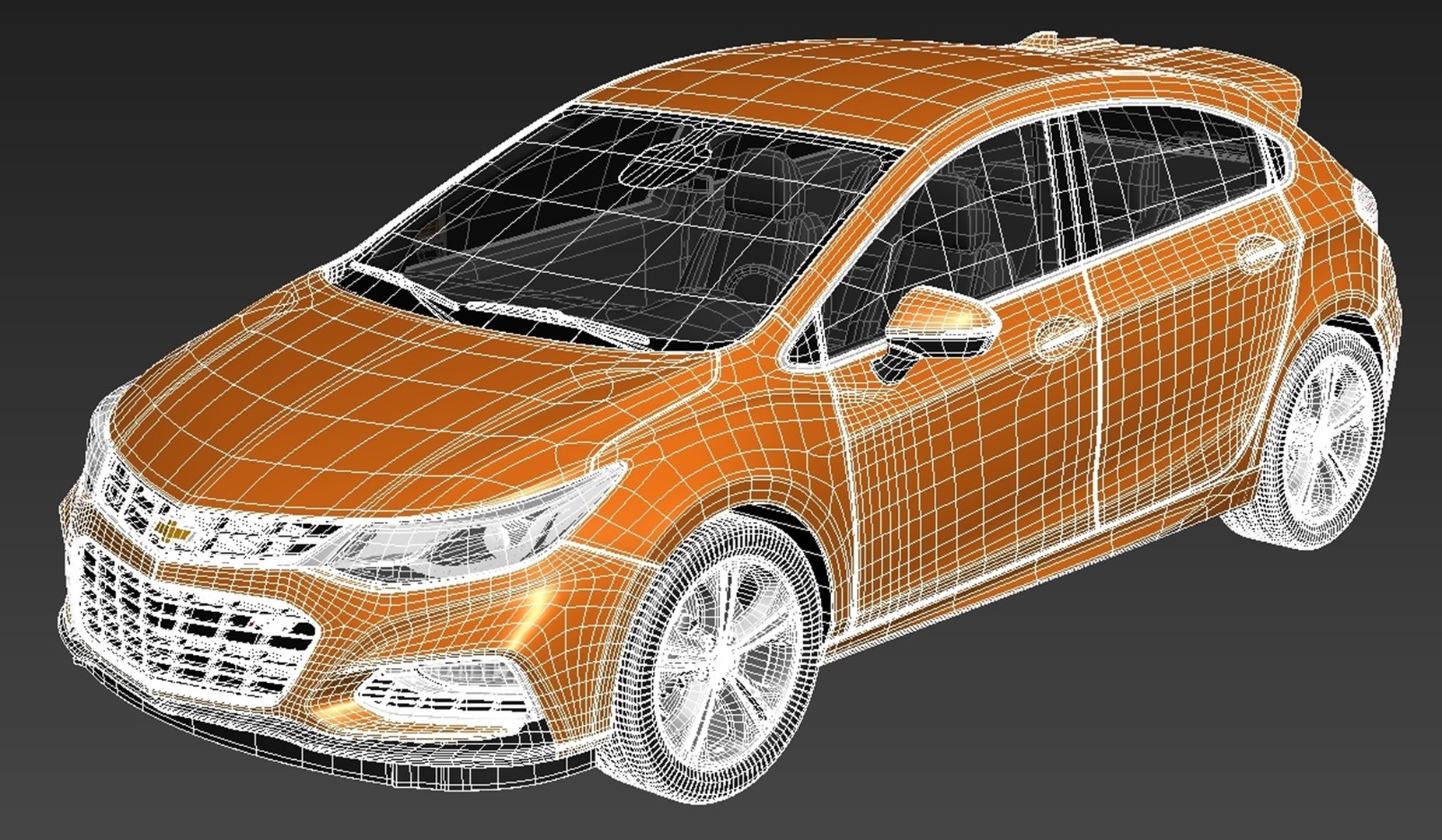 3D Model Chevrolet Cruze RS Hatchback 2016 - TurboSquid 2217675