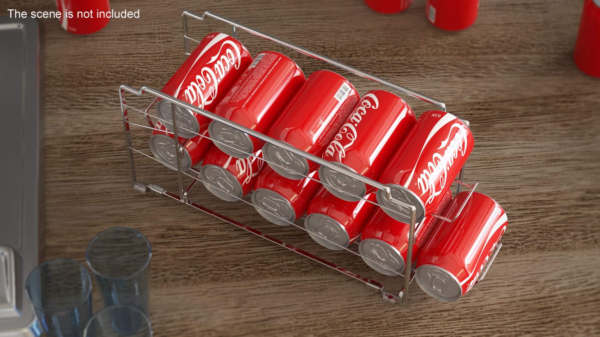 Soda Can Dispenser Chrome With Cola Cans 3D - TurboSquid 2017691