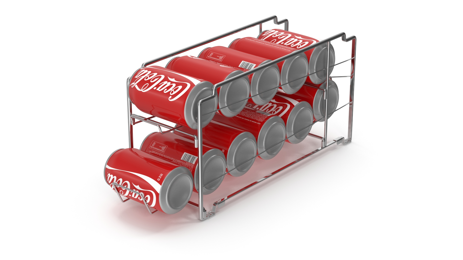 Soda Can Dispenser Chrome With Cola Cans 3D - TurboSquid 2017691