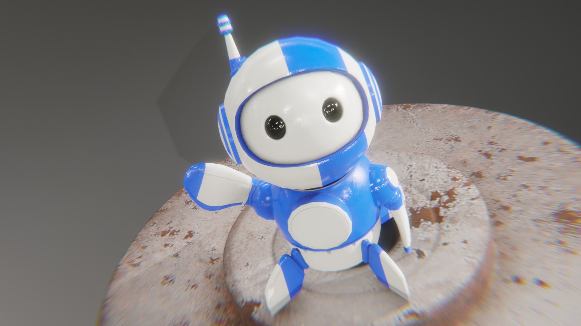 Retrobot Classic Blue Version - Technology Mascot - App And Game Ready ...