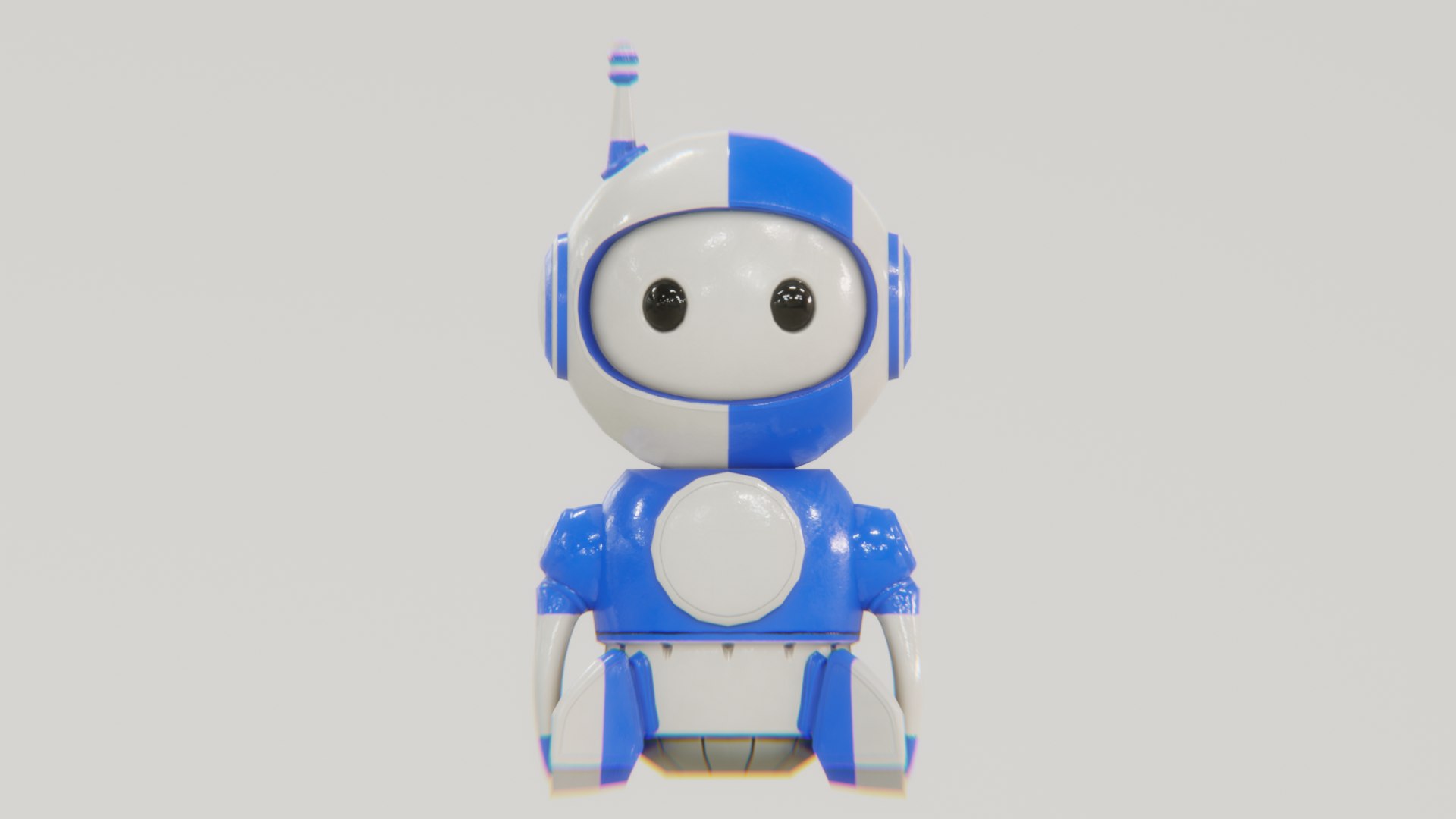 Retrobot Classic Blue Version - Technology Mascot - App and Game Ready ...