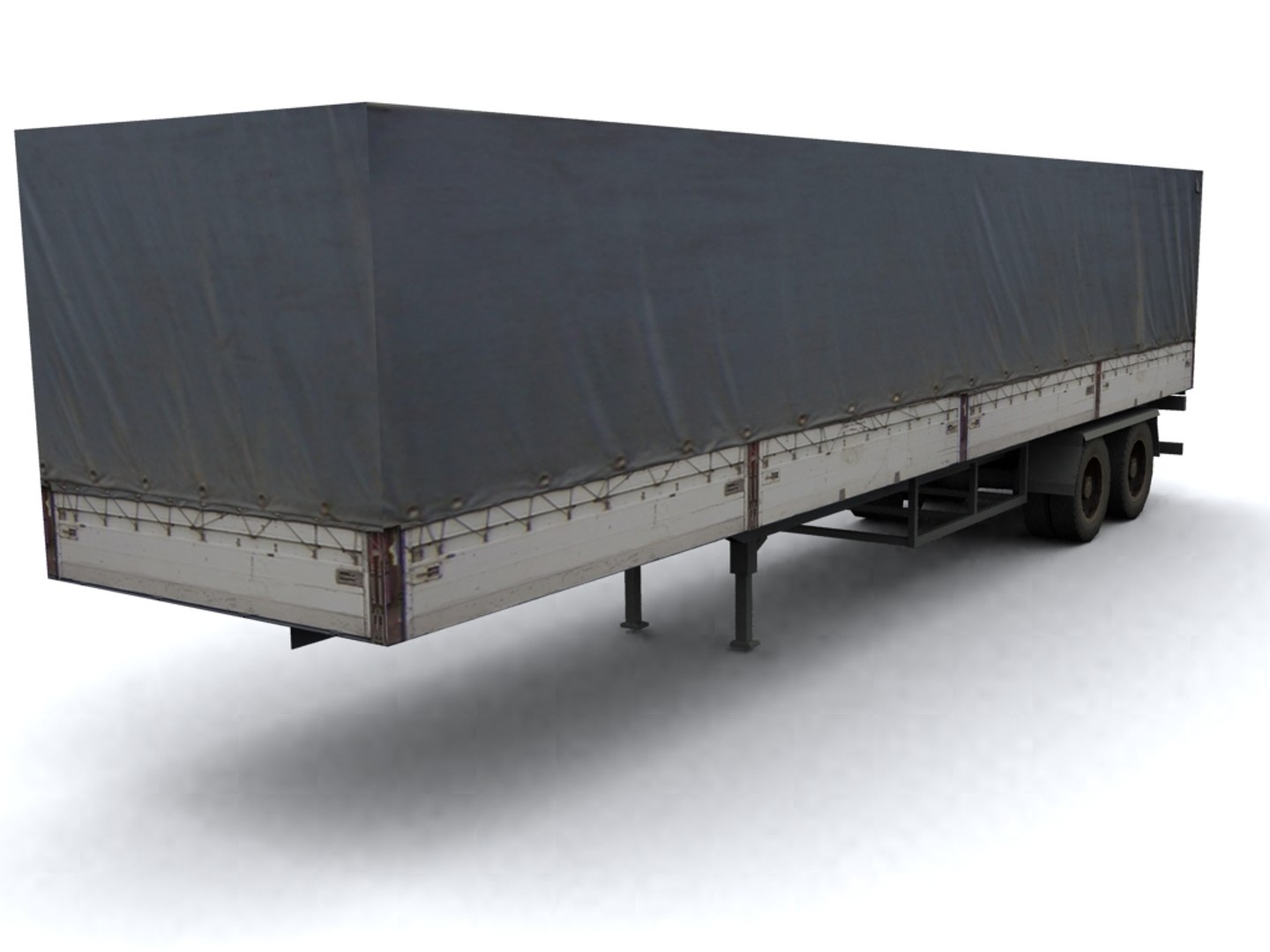 3d lorry trailer model