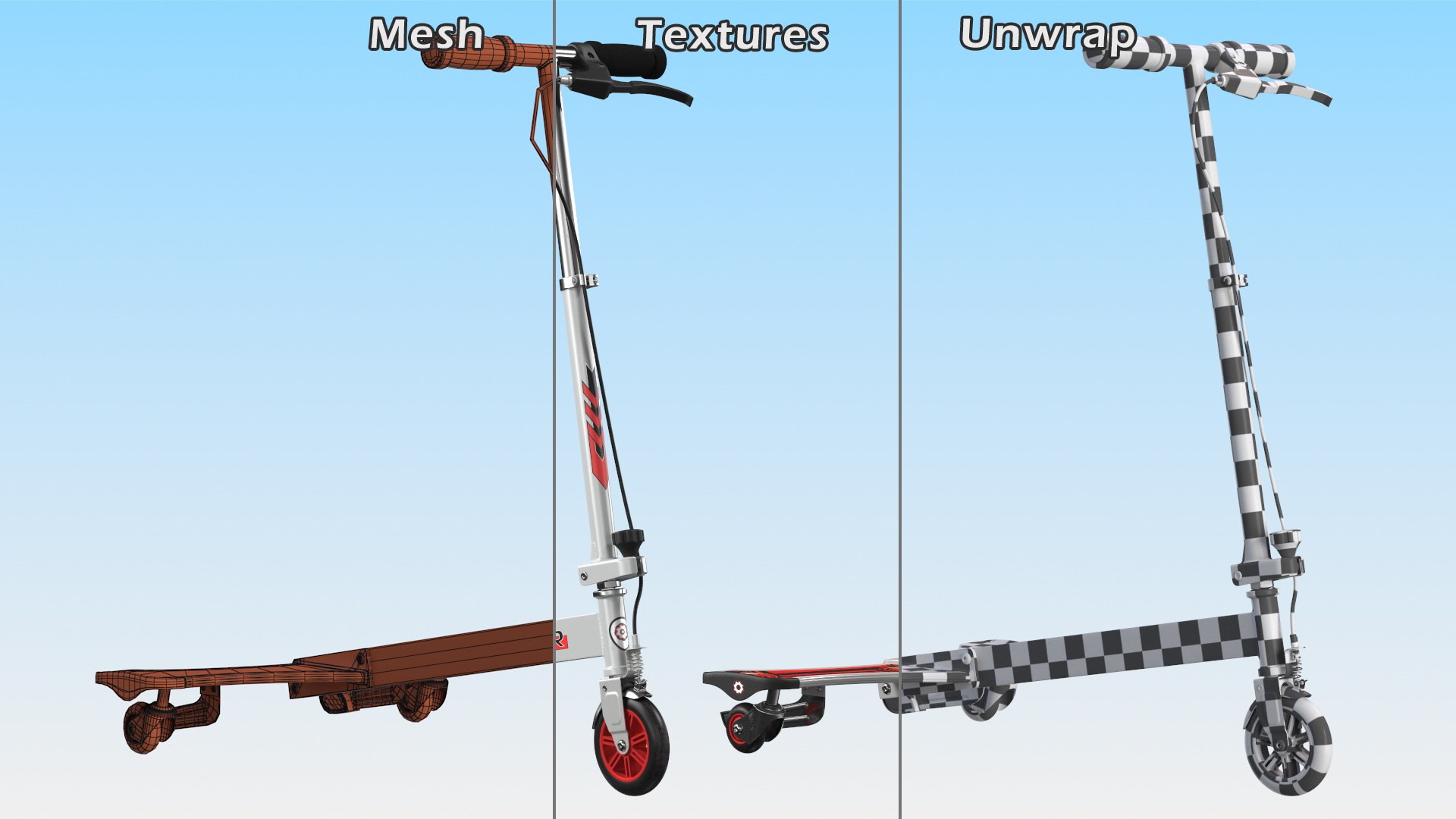 PowerWing Scooter Gray Red 3D - TurboSquid 1722916