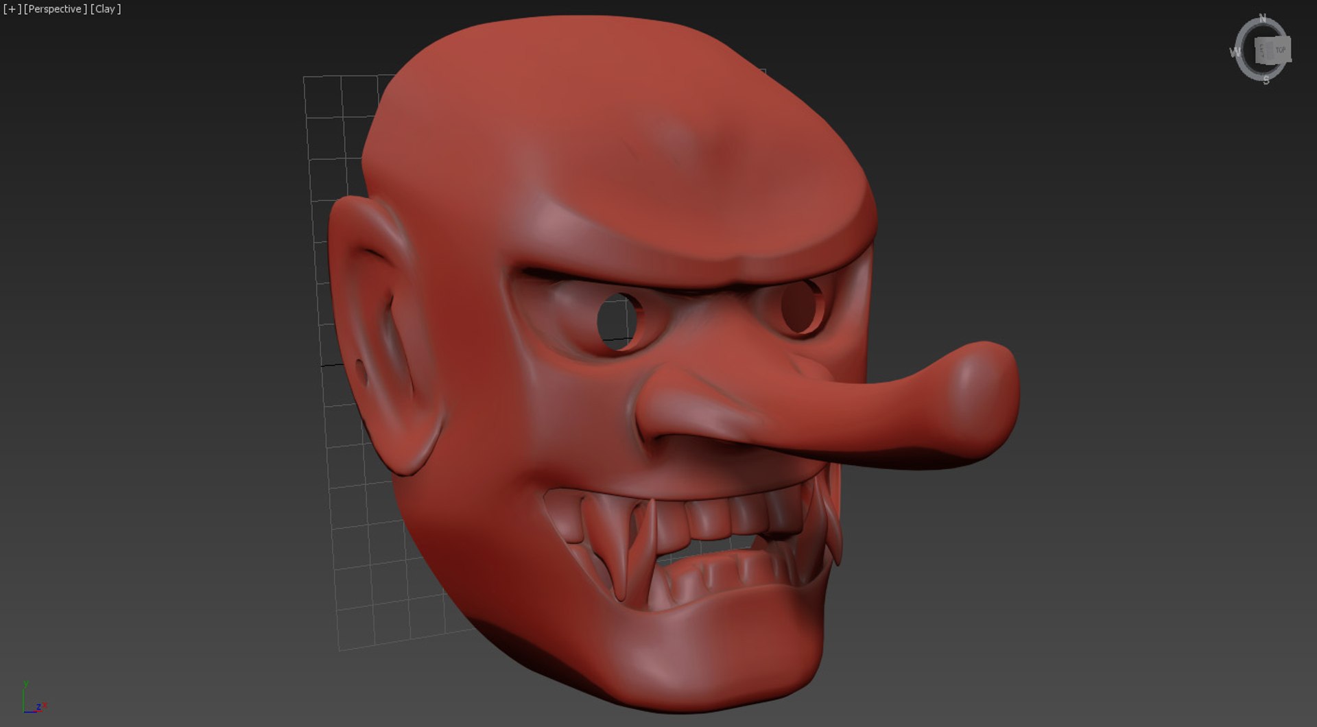 3D Japanese Samurai Long Nose - TurboSquid 1215441