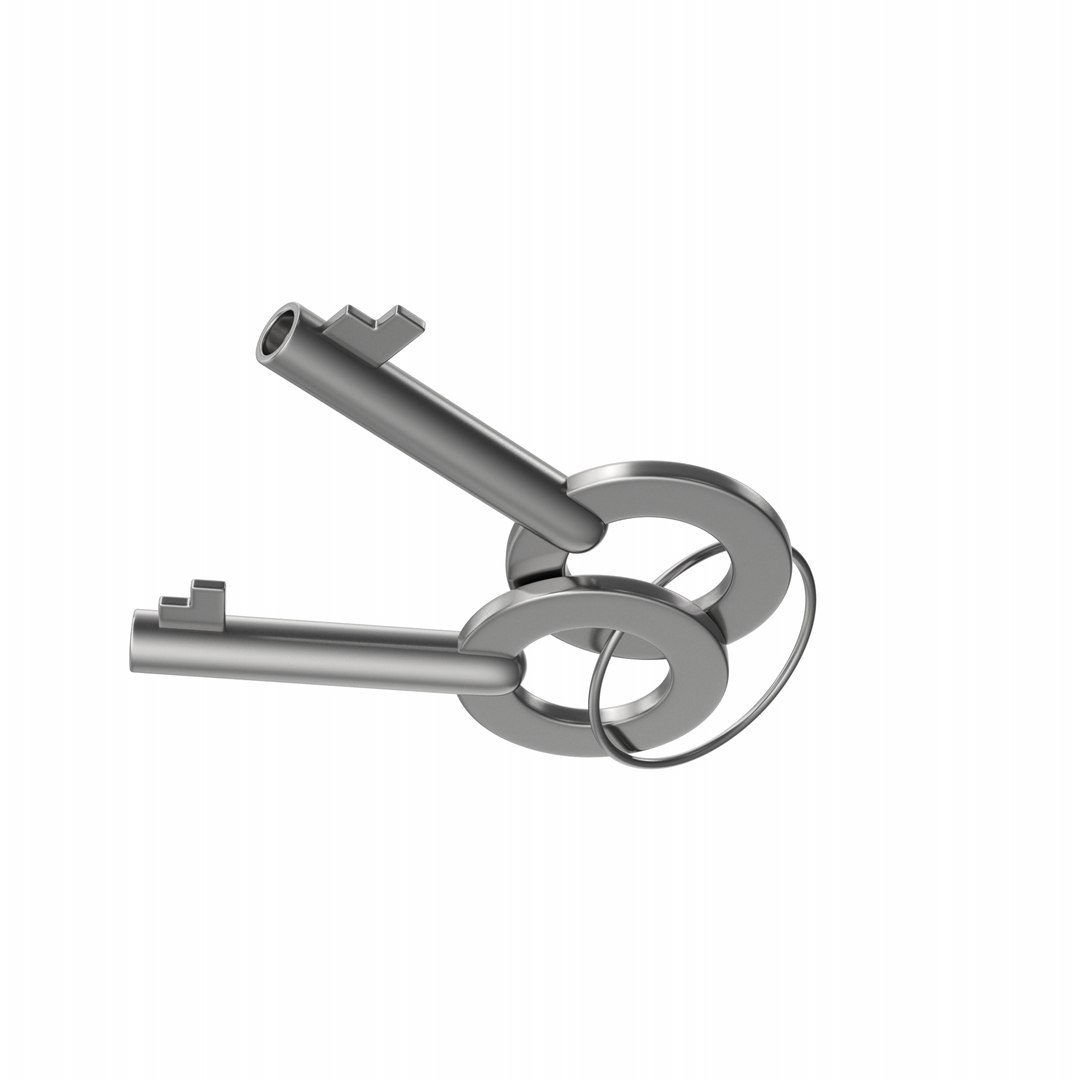 Silver Handcuff Keys 3D Model - TurboSquid 2156534