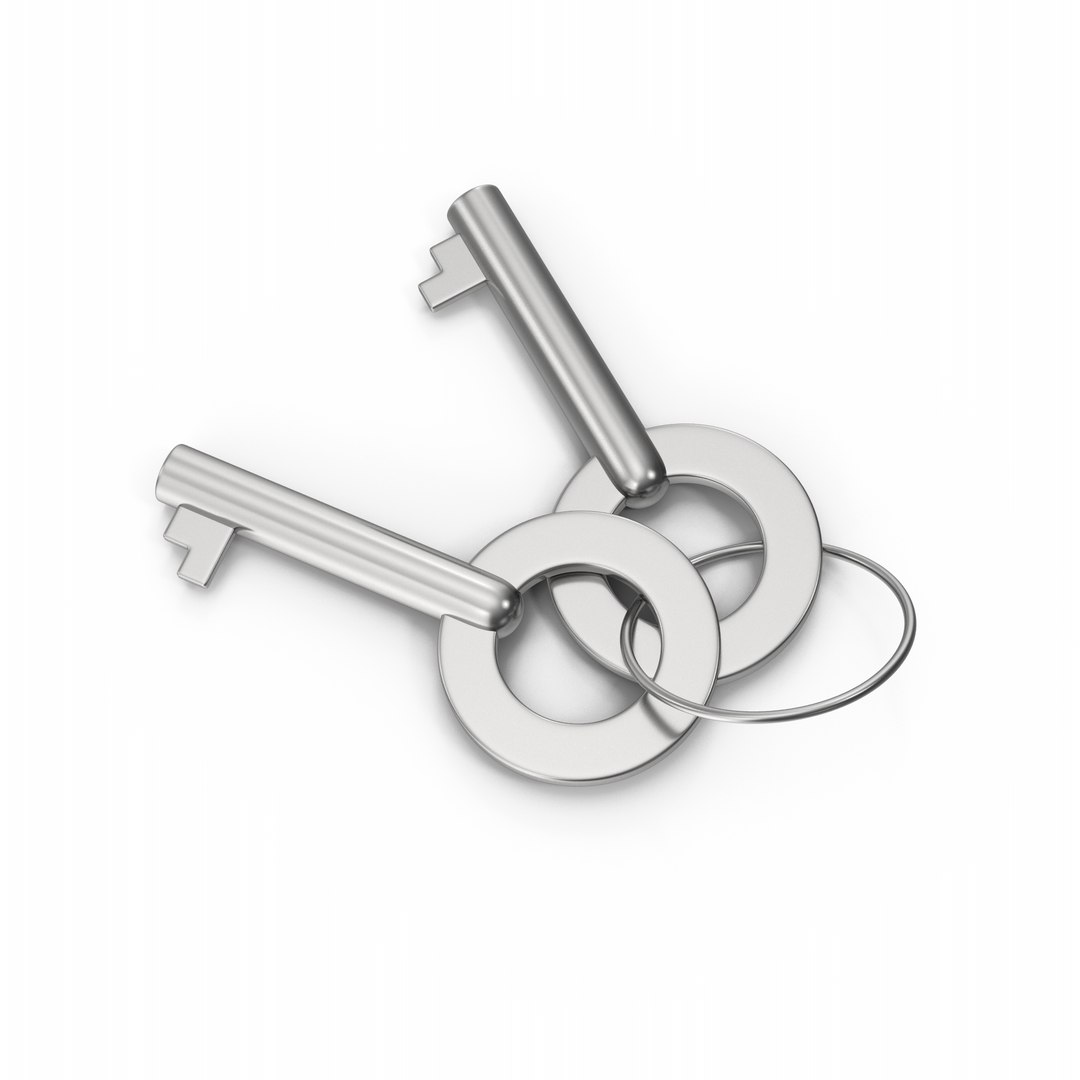 Silver Handcuff Keys 3D Model - TurboSquid 2156534