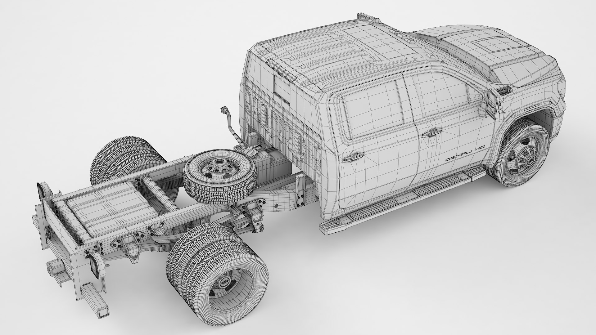 GMC SIERRA HD DENALI 2020 Chassis 04 3D - TurboSquid 2001509