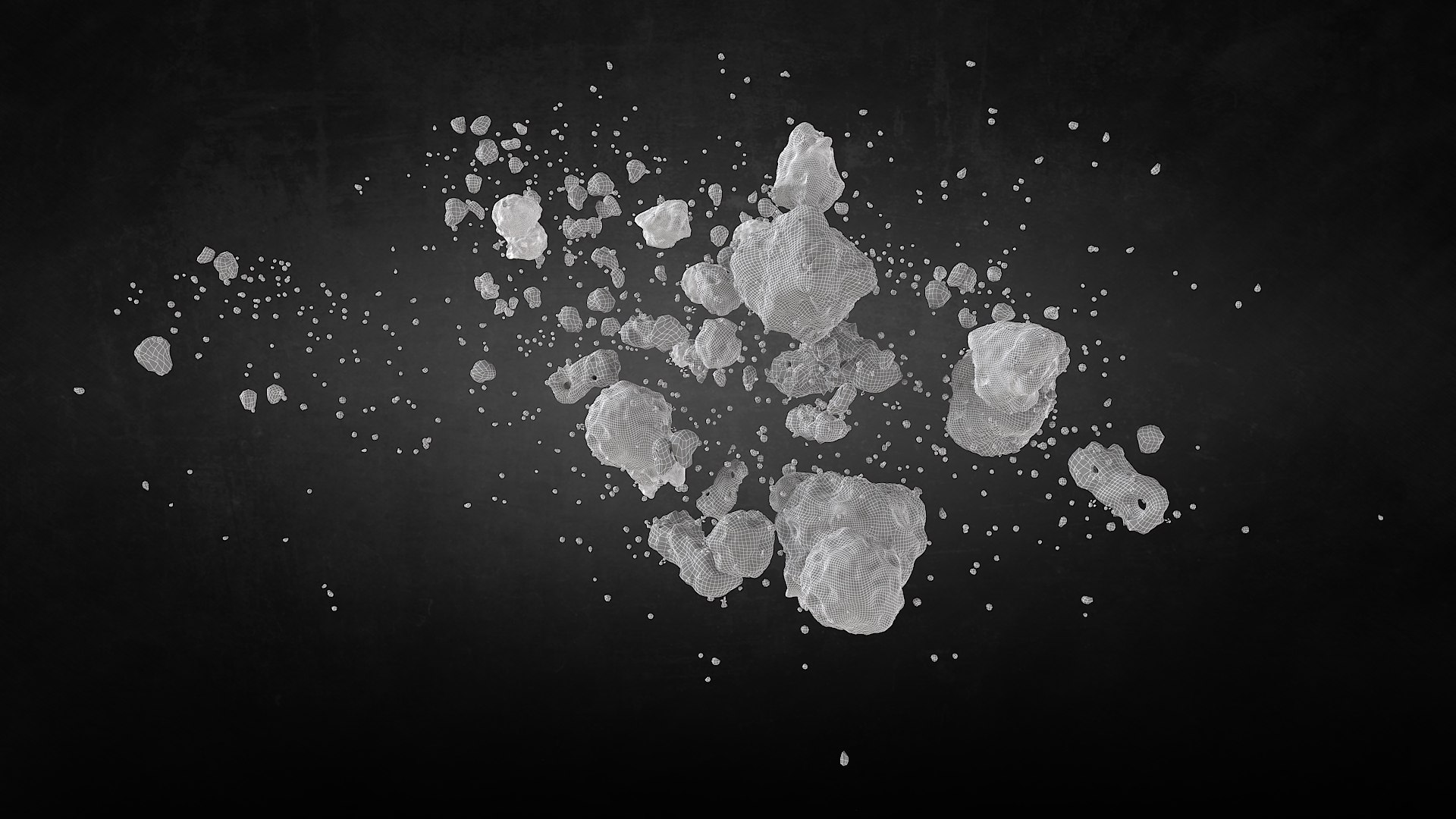 3D Burning Asteroid Field - TurboSquid 2029868