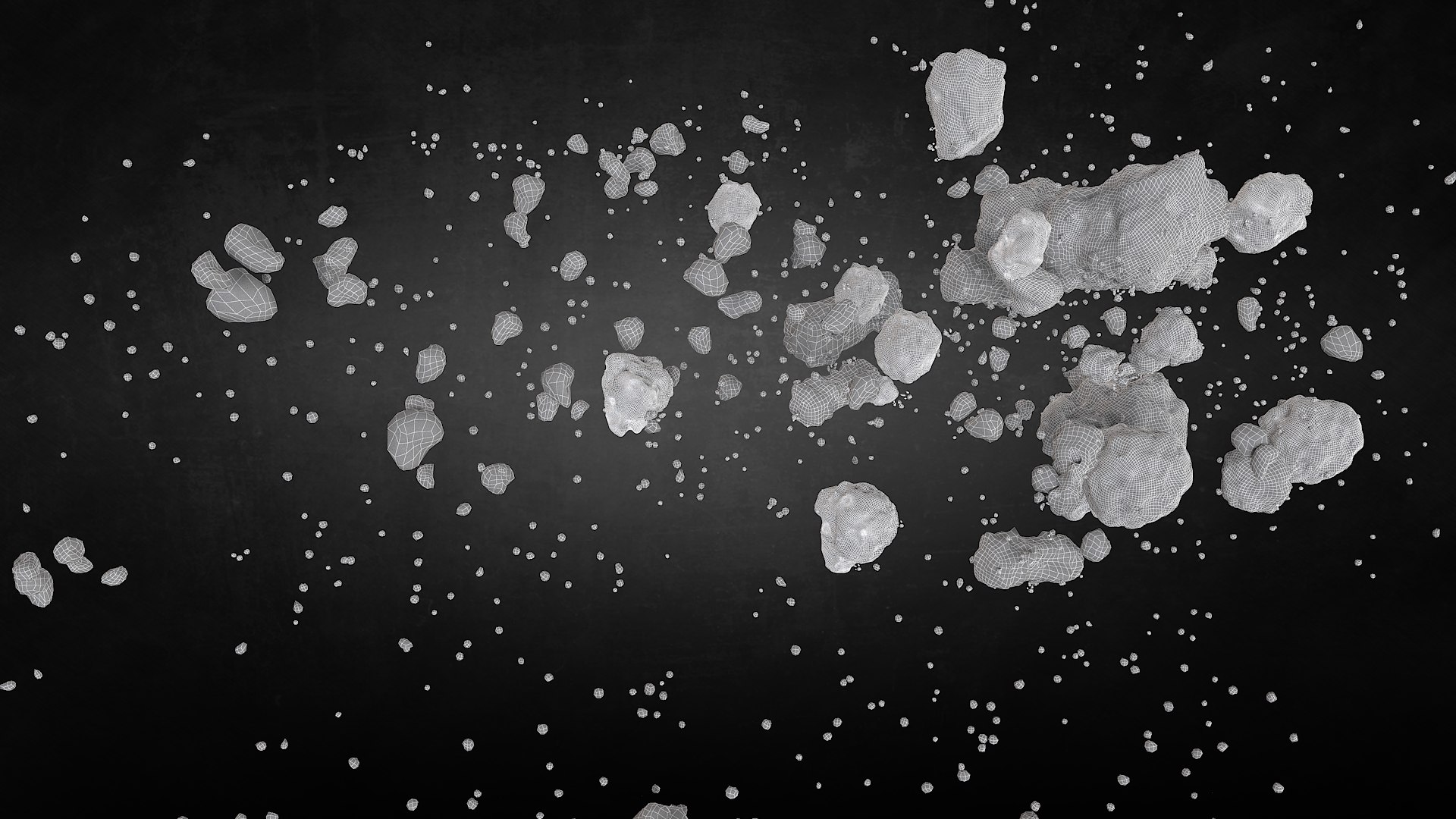 3D Burning Asteroid Field - TurboSquid 2029868