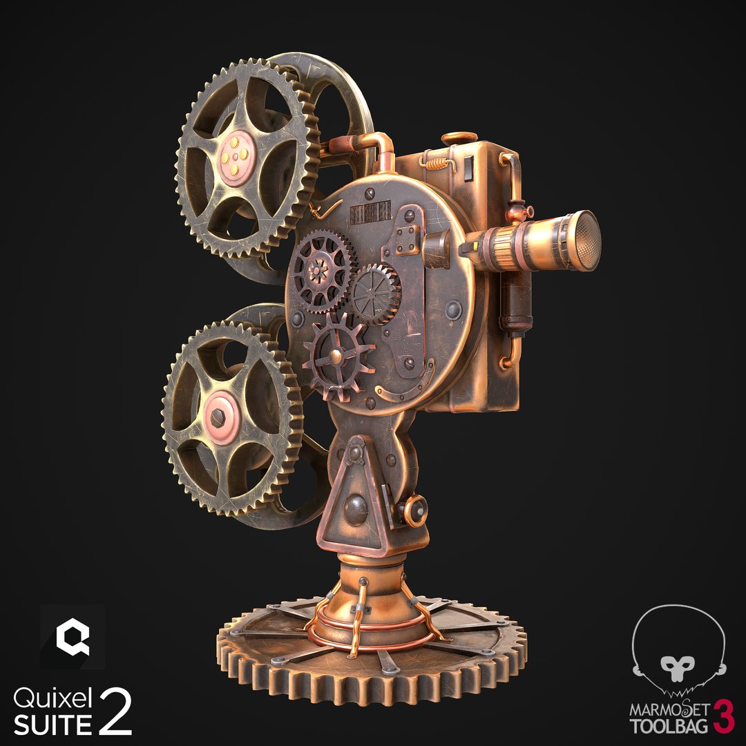 Steampunk projector 3D - TurboSquid 1555110