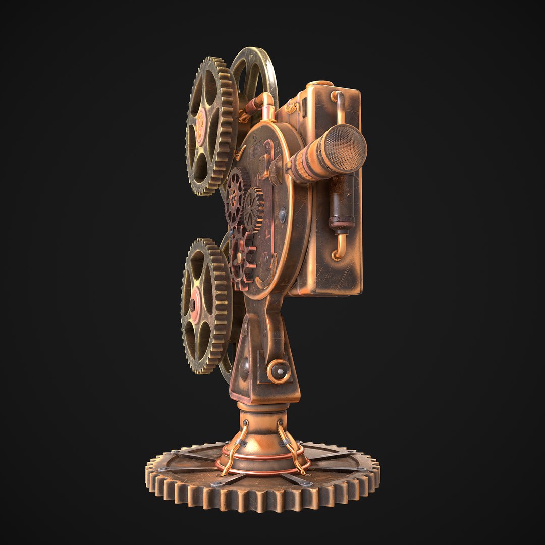 Steampunk projector 3D - TurboSquid 1555110