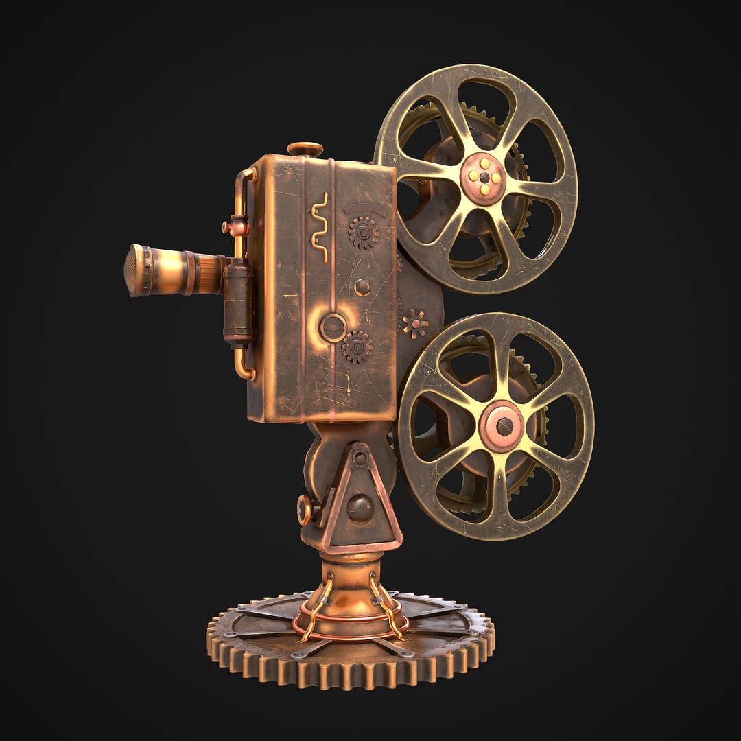 Steampunk projector 3D - TurboSquid 1555110