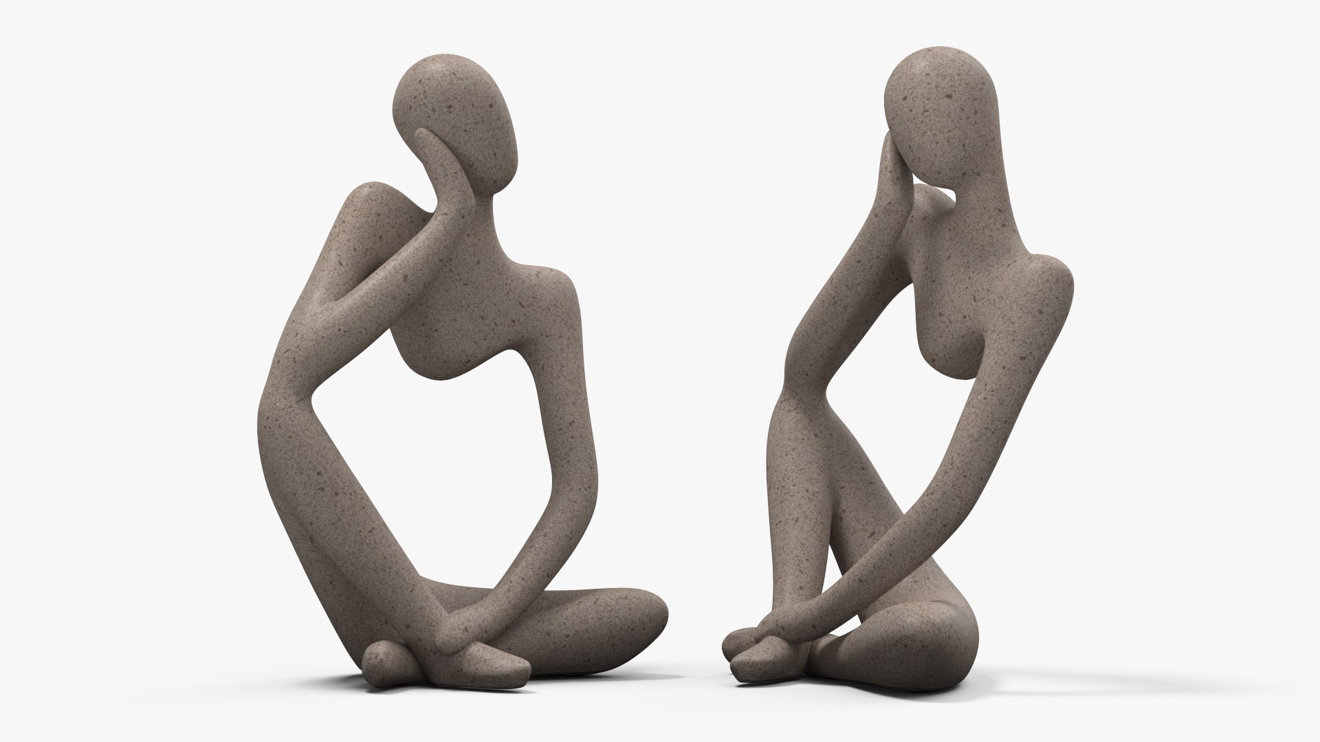 3D Art Human Sitting Sculpture White - TurboSquid 2211523