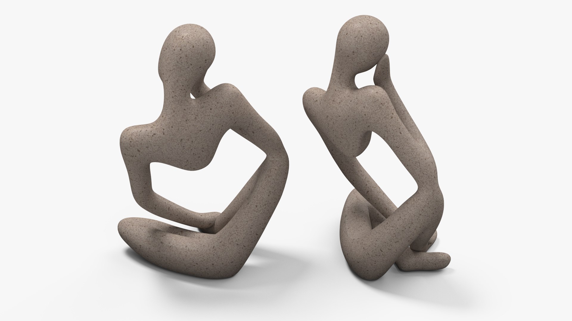 3D Art Human Sitting Sculpture White - TurboSquid 2211523