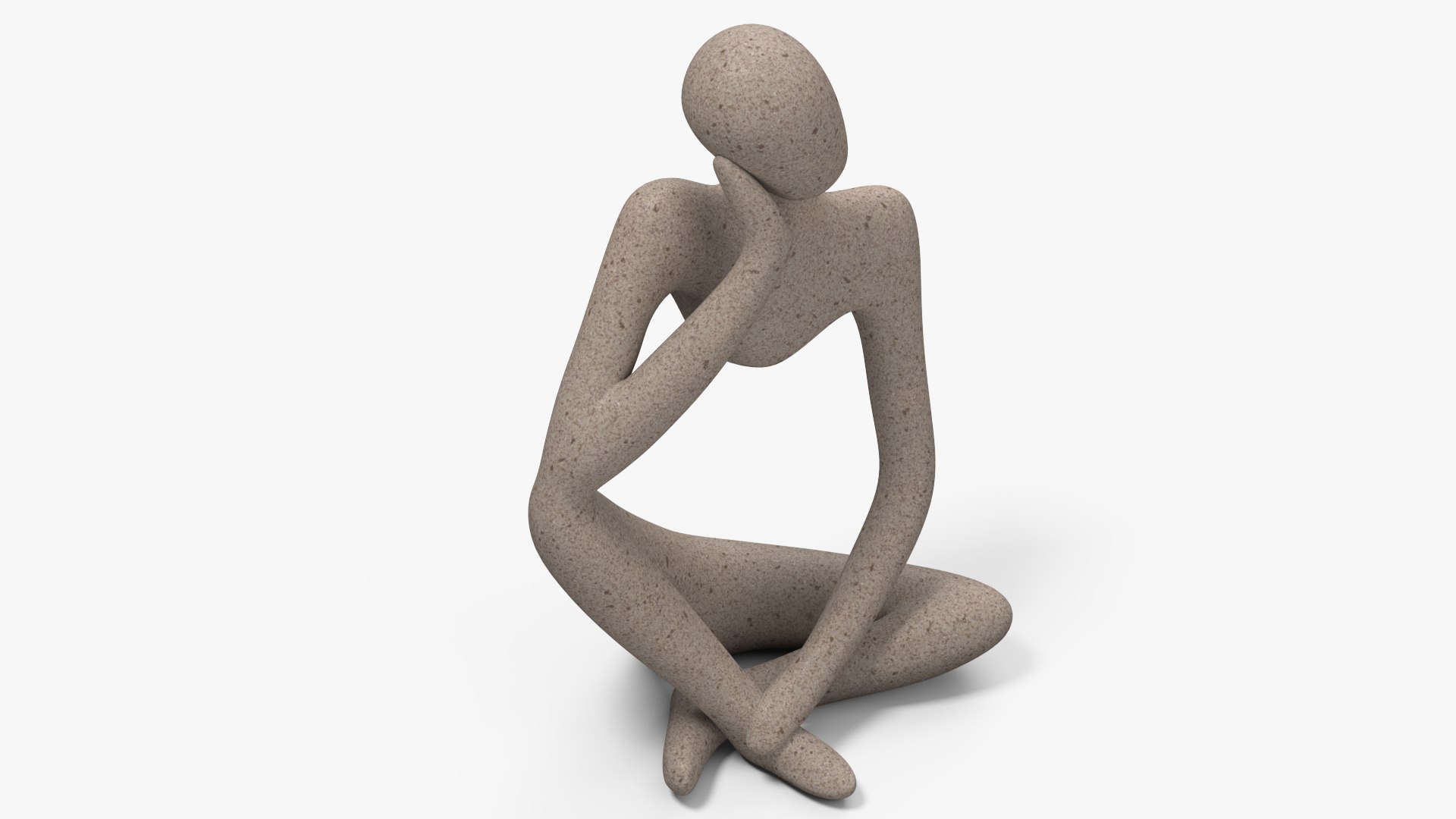 3D Art Human Sitting Sculpture White - TurboSquid 2211523