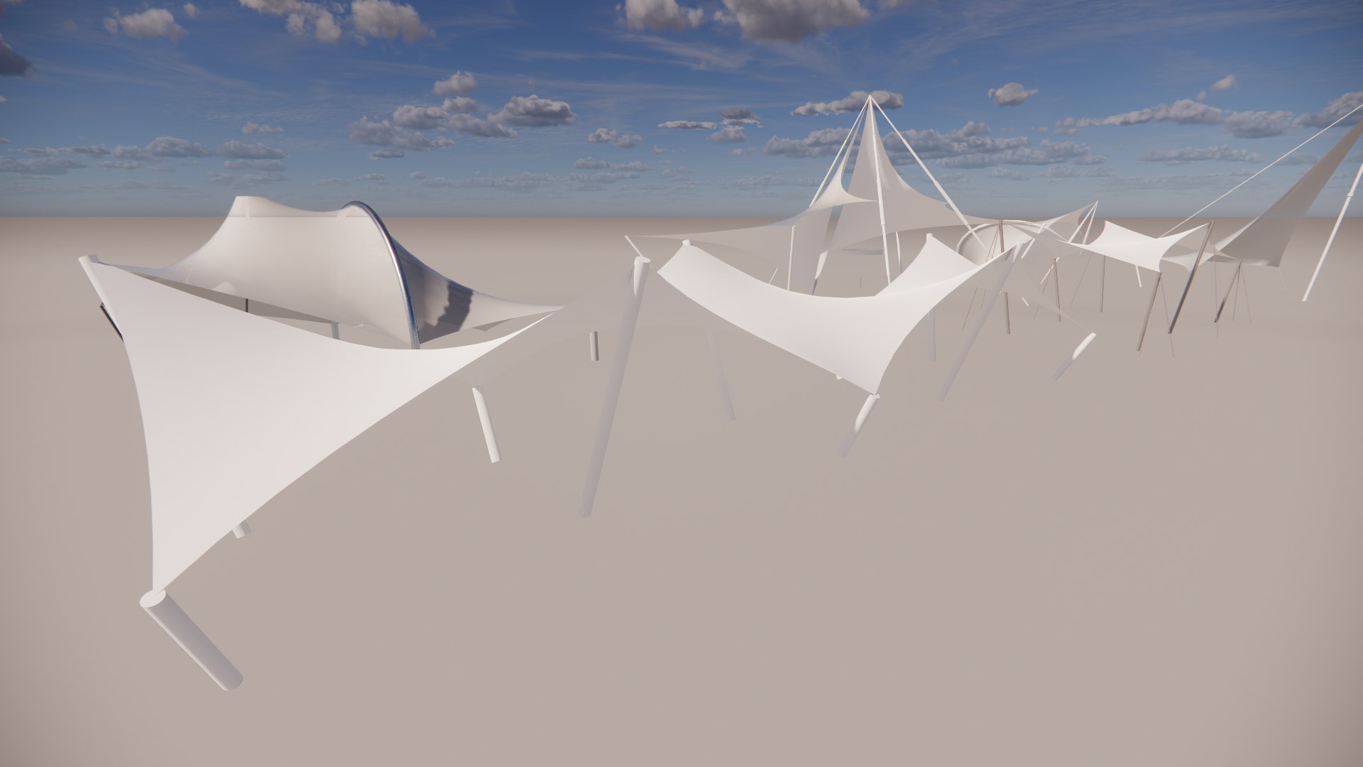 3D Tensile Structures Collection -A14 Model - TurboSquid 2385660