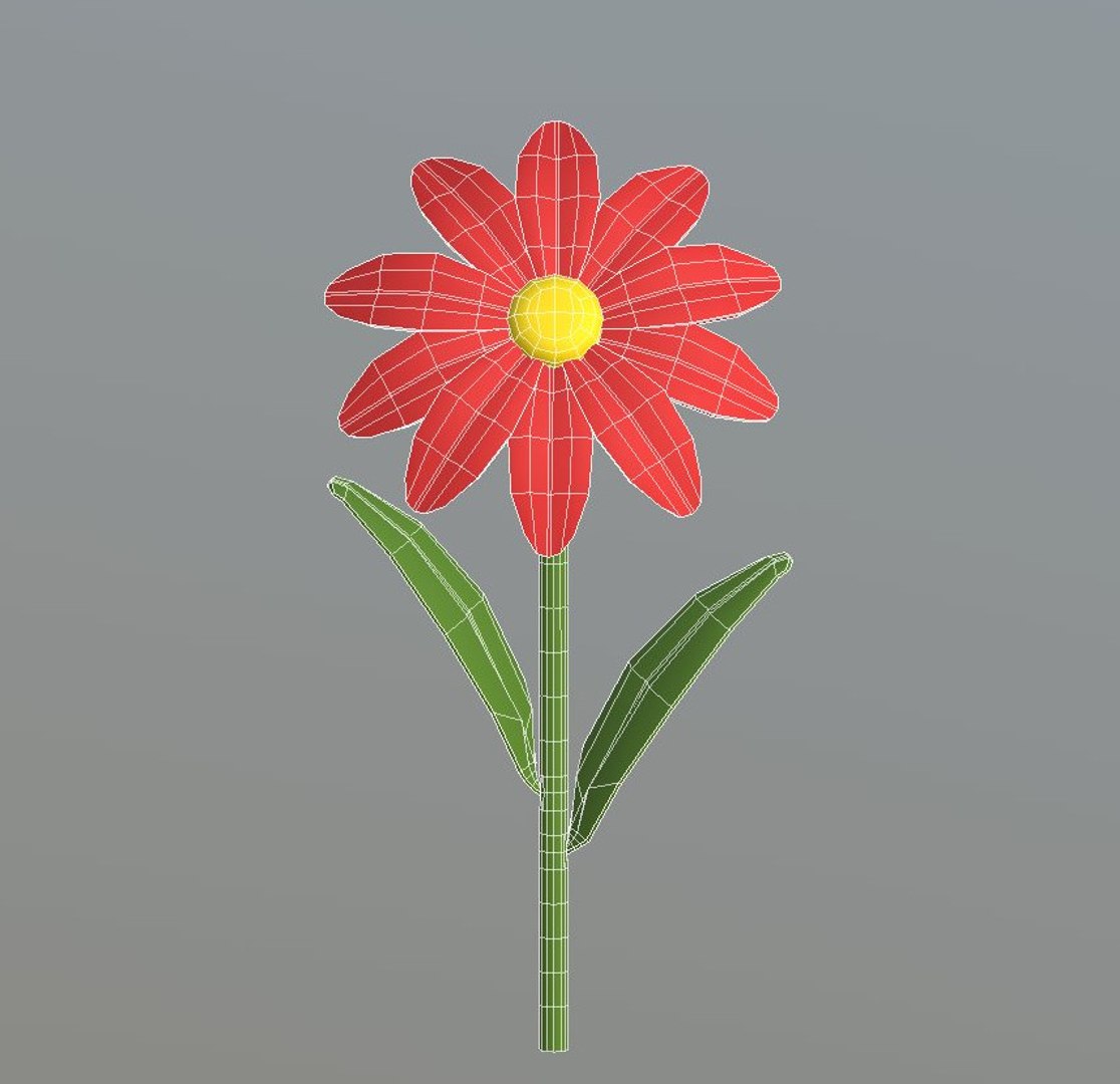 3D Cartoon Flower - TurboSquid 1455420