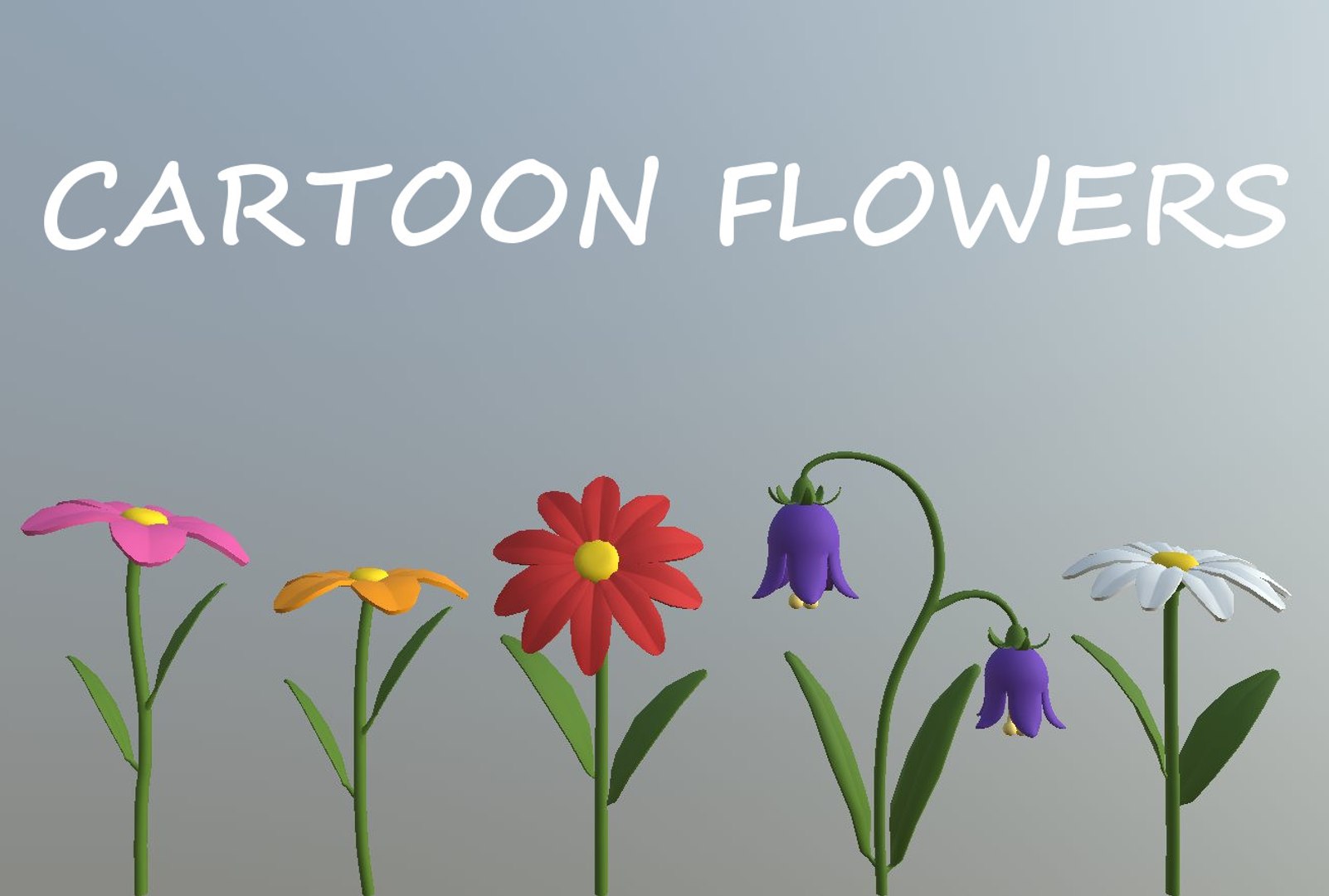 3D Cartoon Flower - TurboSquid 1455420