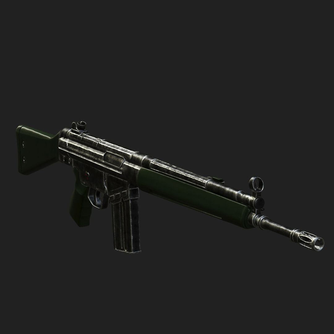 hk g3a3 rifle 3d model