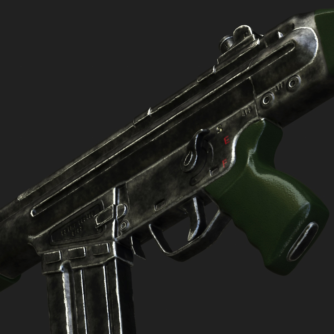 hk g3a3 rifle 3d model