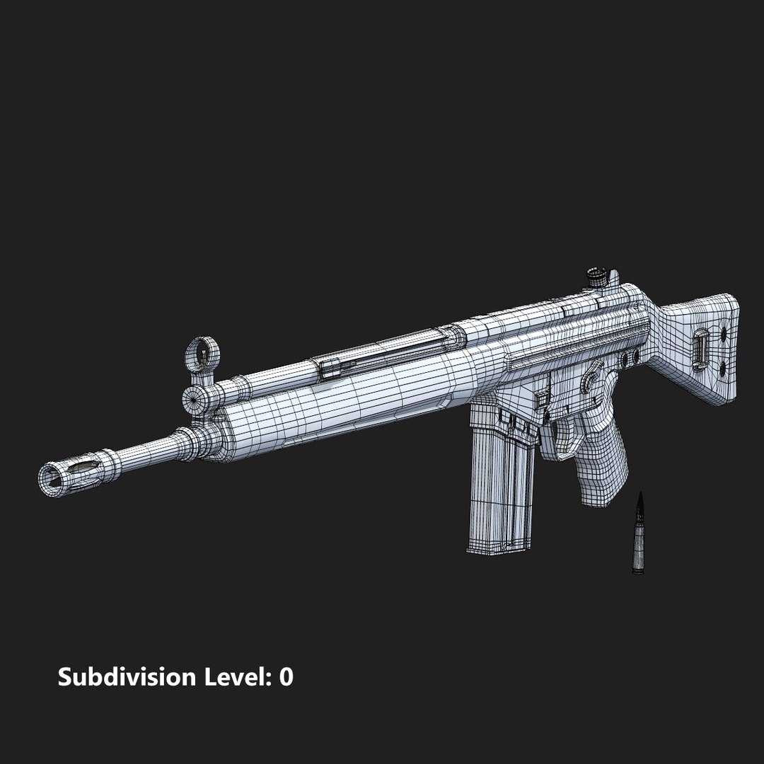 Hk G3a3 Rifle 3d Model