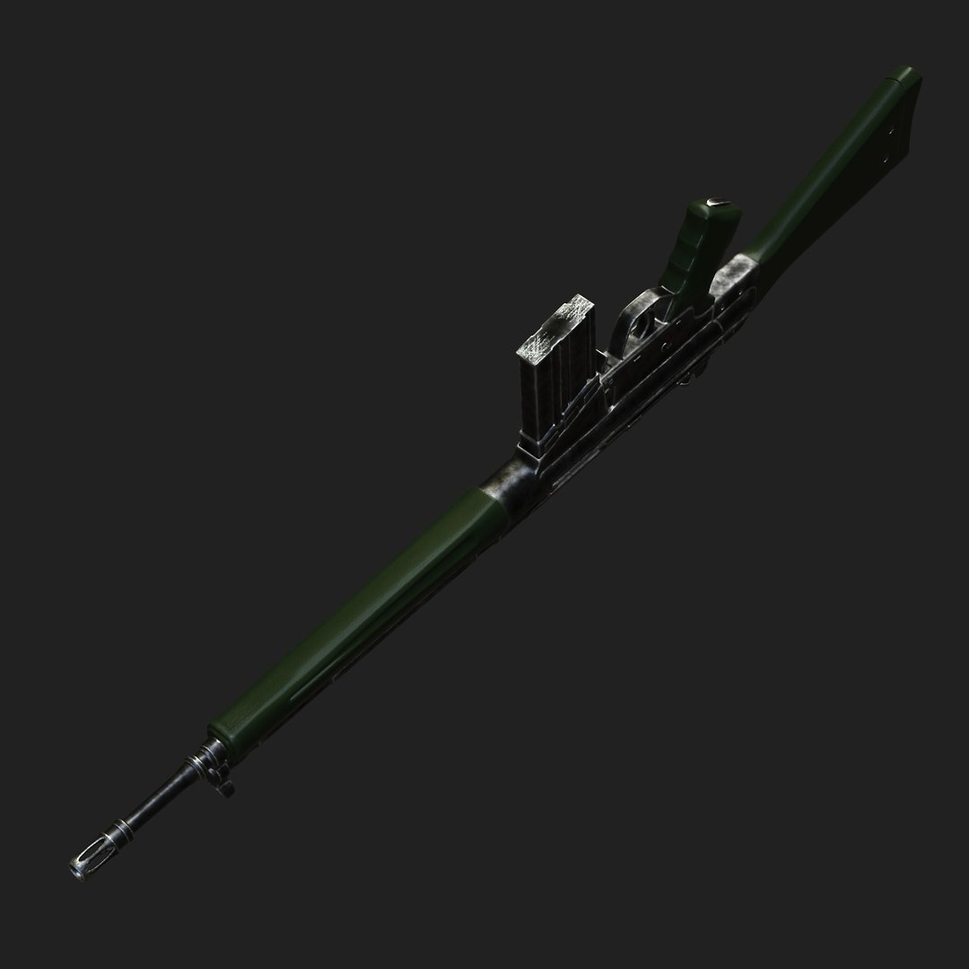 Hk G3a3 Rifle 3d Model