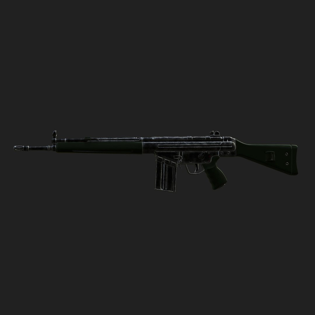 Hk G3a3 Rifle 3d Model
