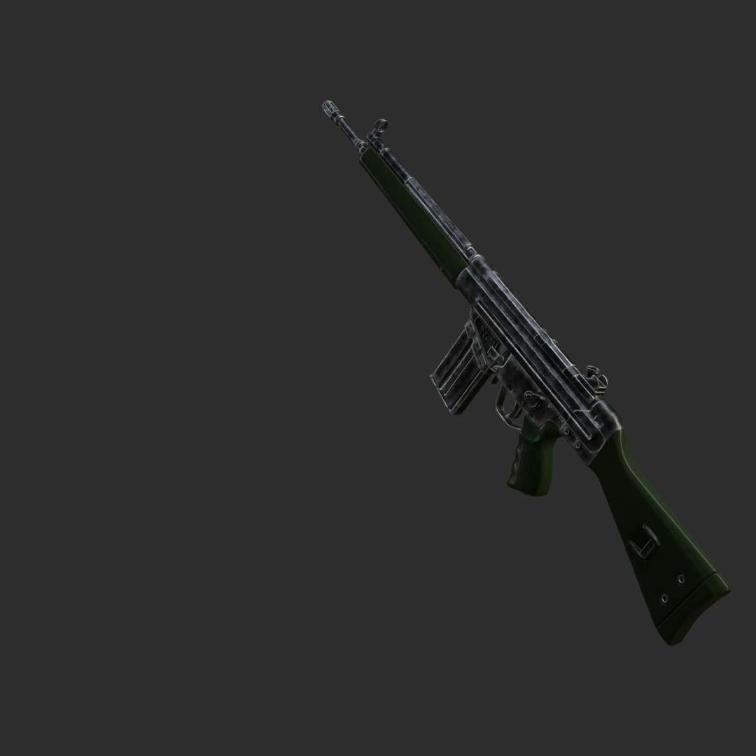 hk g3a3 rifle 3d model