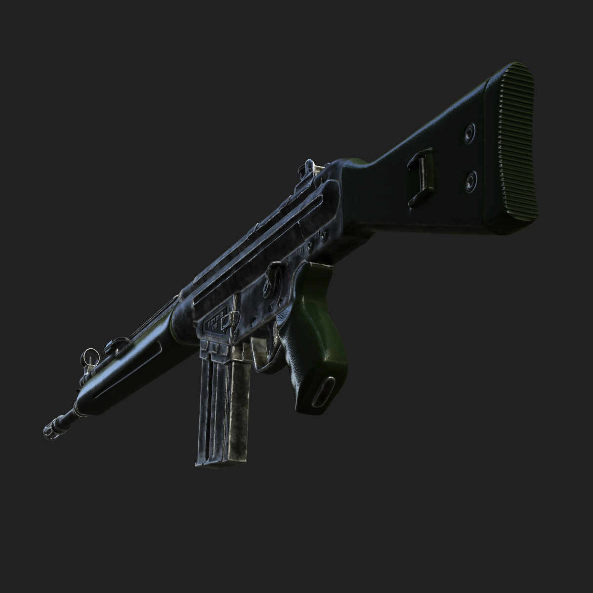 hk g3a3 rifle 3d model