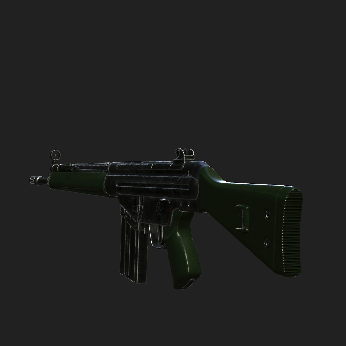 hk g3a3 rifle 3d model