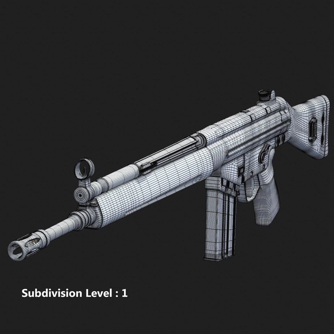 Hk G3a3 Rifle 3d Model