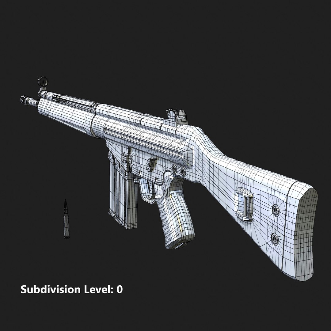 Hk G3a3 Rifle 3d Model