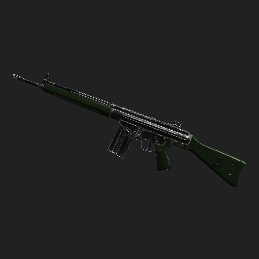 hk g3a3 rifle 3d model