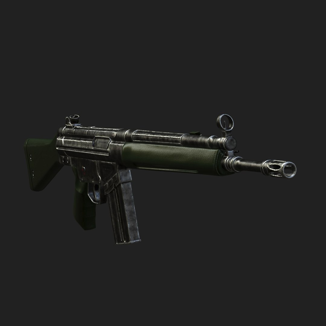 hk g3a3 rifle 3d model