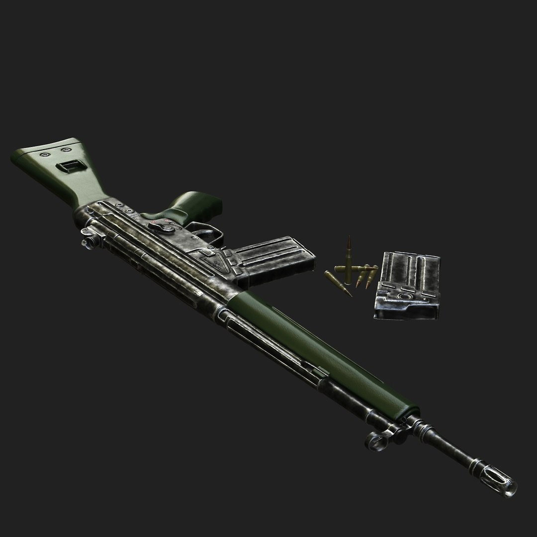 hk g3a3 rifle 3d model